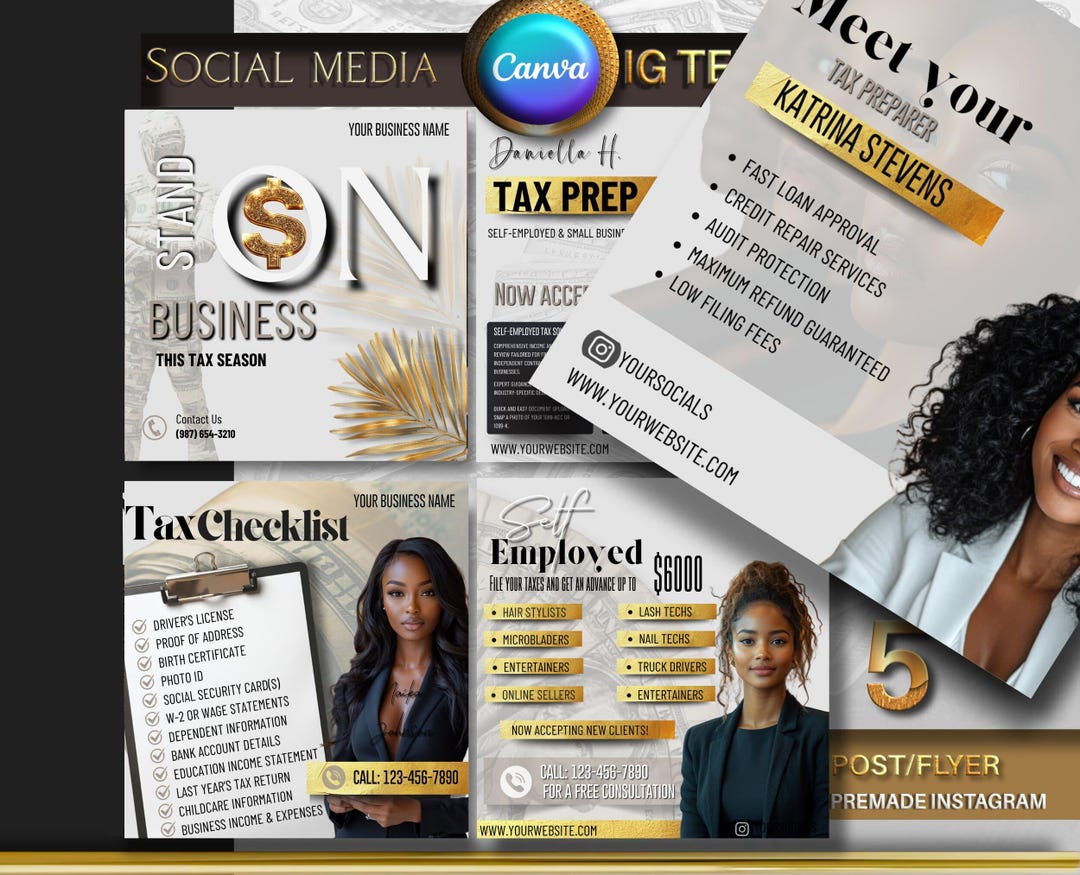 Tax Prep Bundle Flyer, DIY Flyer Template Design, Tax Preparer Flyer ...