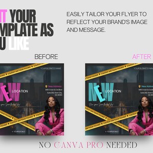 New Location Template, We Moved Flyer, DIY Canva Flyer, Location Change ...