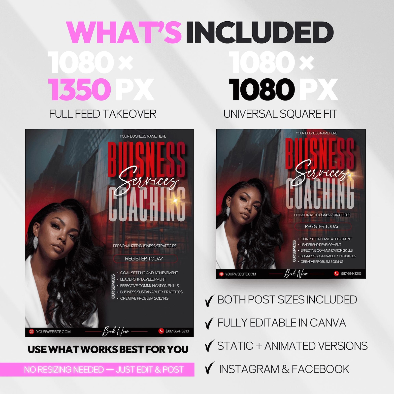 Business Coach Flyer, Business Coaching, DIY Flyer, Entrepreneur Flyer ...
