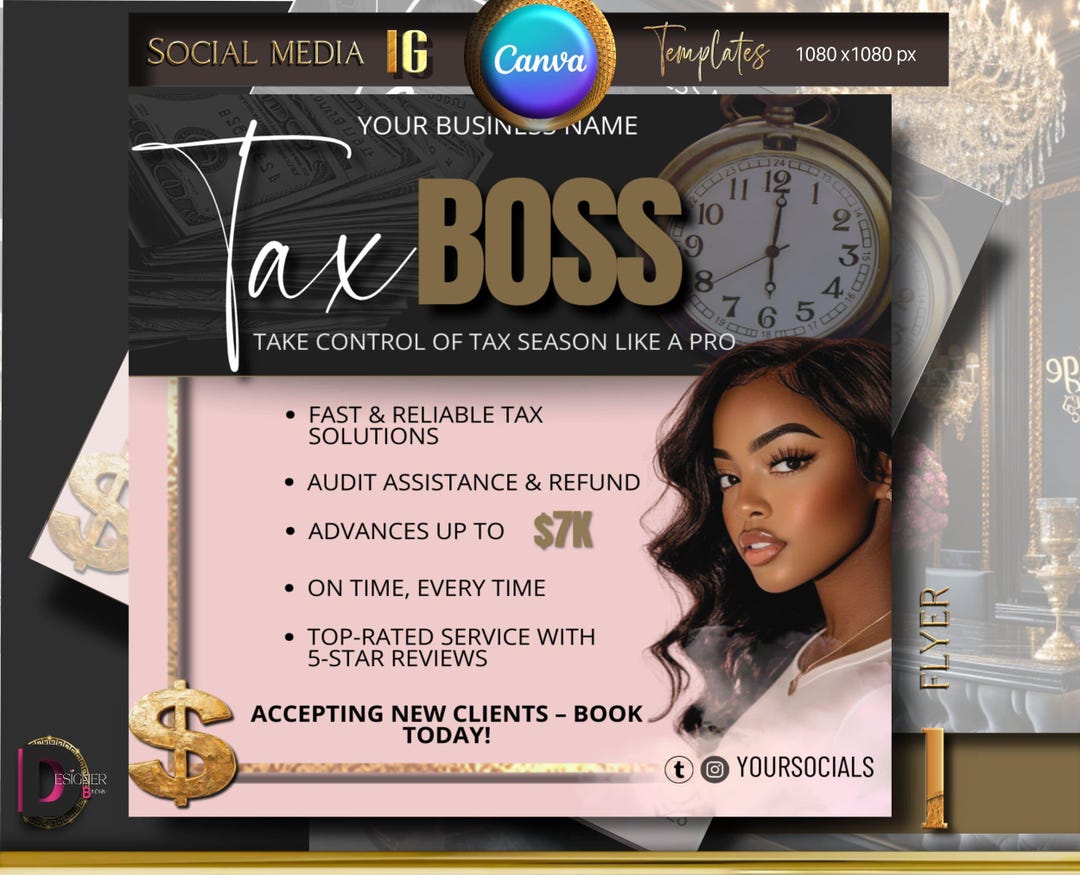 Tax Flyer, Tax Prep Flyer, Editable Tax Course Flyer, Class Marketing ...