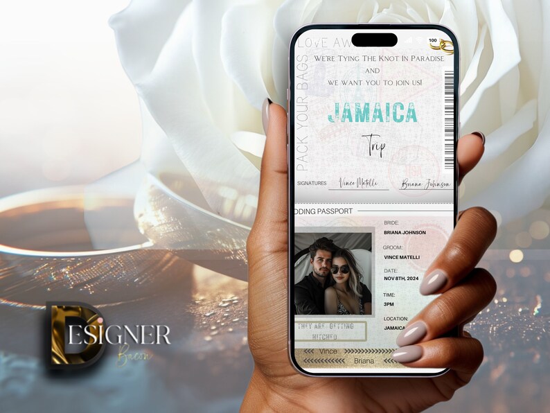 Wedding Passport Invitation, Digital Animated Destination Wedding ...