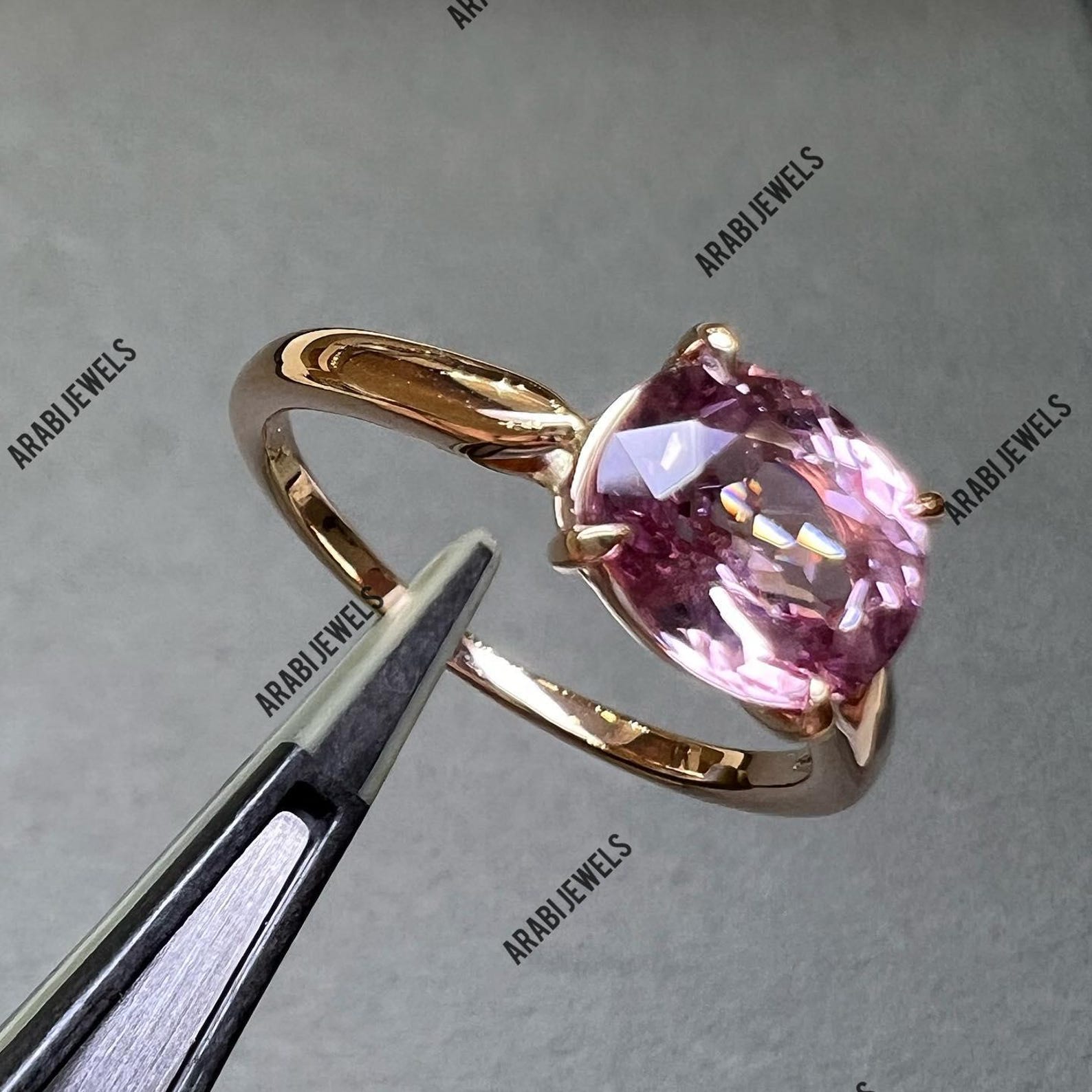 Malaya Garnet Ring Halo Malaya Pink Garnet Ring 925 Sterling Silver ...
