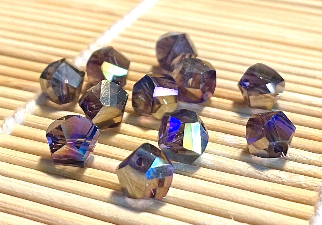 Swarovski 8mm Helix Medium Purple AB Pack of 12, 24 or 50 - Etsy