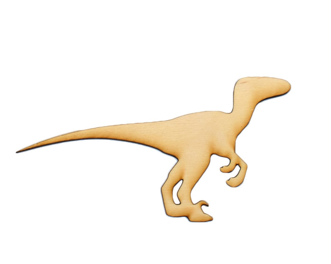 Laser Cut Raptor ~ Dinosaur Cutout ~ 1/8'' Baltic Birch ~ Made in the ...