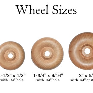 USA Made Maple Wooden Toy Wheels, Craft Supplies - Etsy