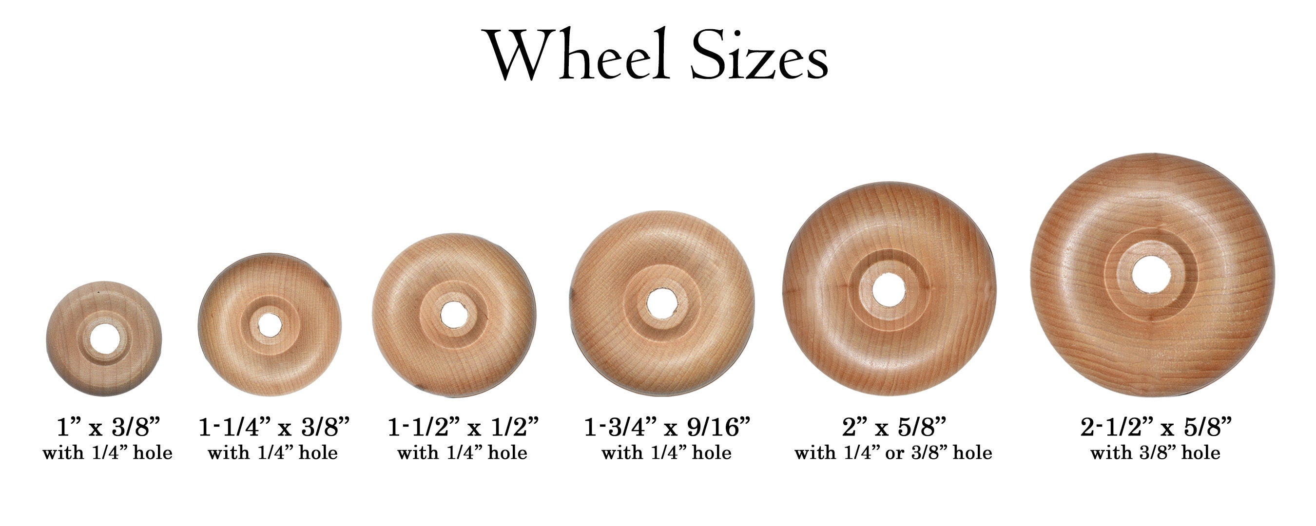Wooden Wheels for Toys ~ Available in Packs of 12, 24, 40 or 100 ~made ...