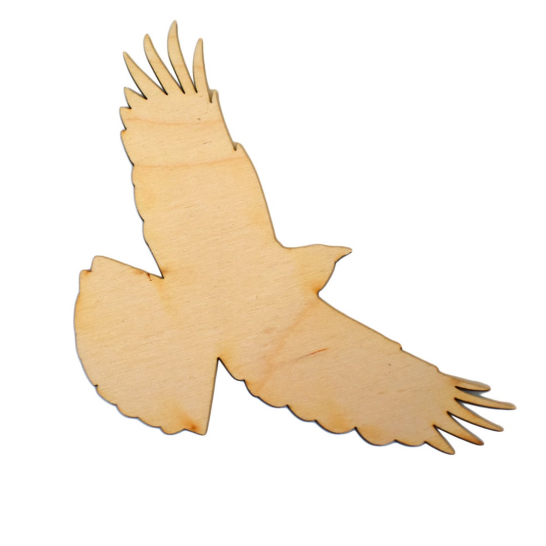 Laser Cut Soaring Crow ~ Bird Cutout ~ 1/8'' Baltic Birch ~ Made in the ...