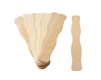 Paddle Fan Sticks Wooden Wavy Paddle to Make Your Own Hand Fans ...