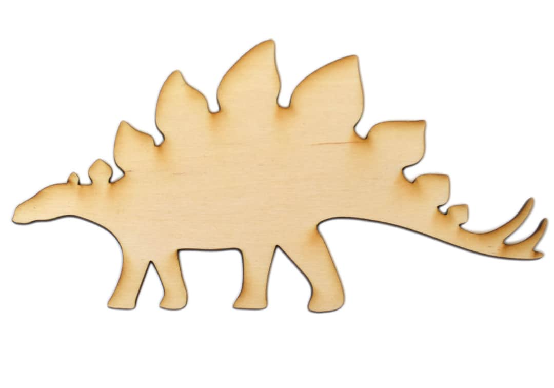 Laser Cut Stegosaurus ~ Dinosaur Cutout ~ 1/8'' Baltic Birch ~ Made in ...