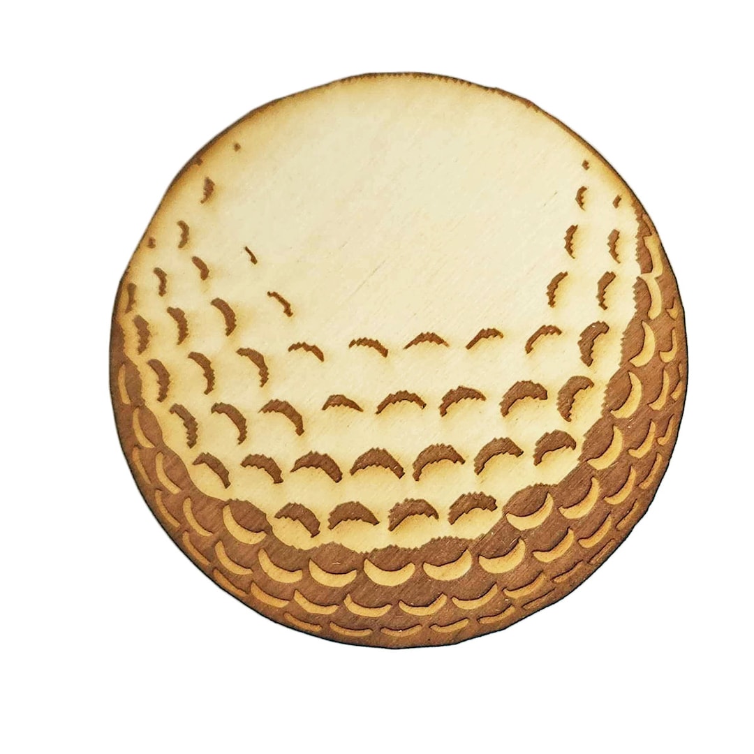 Laser Cut Golf Ball ~ Sports Cutout ~ 1/8'' Baltic Birch ~ Made in the ...