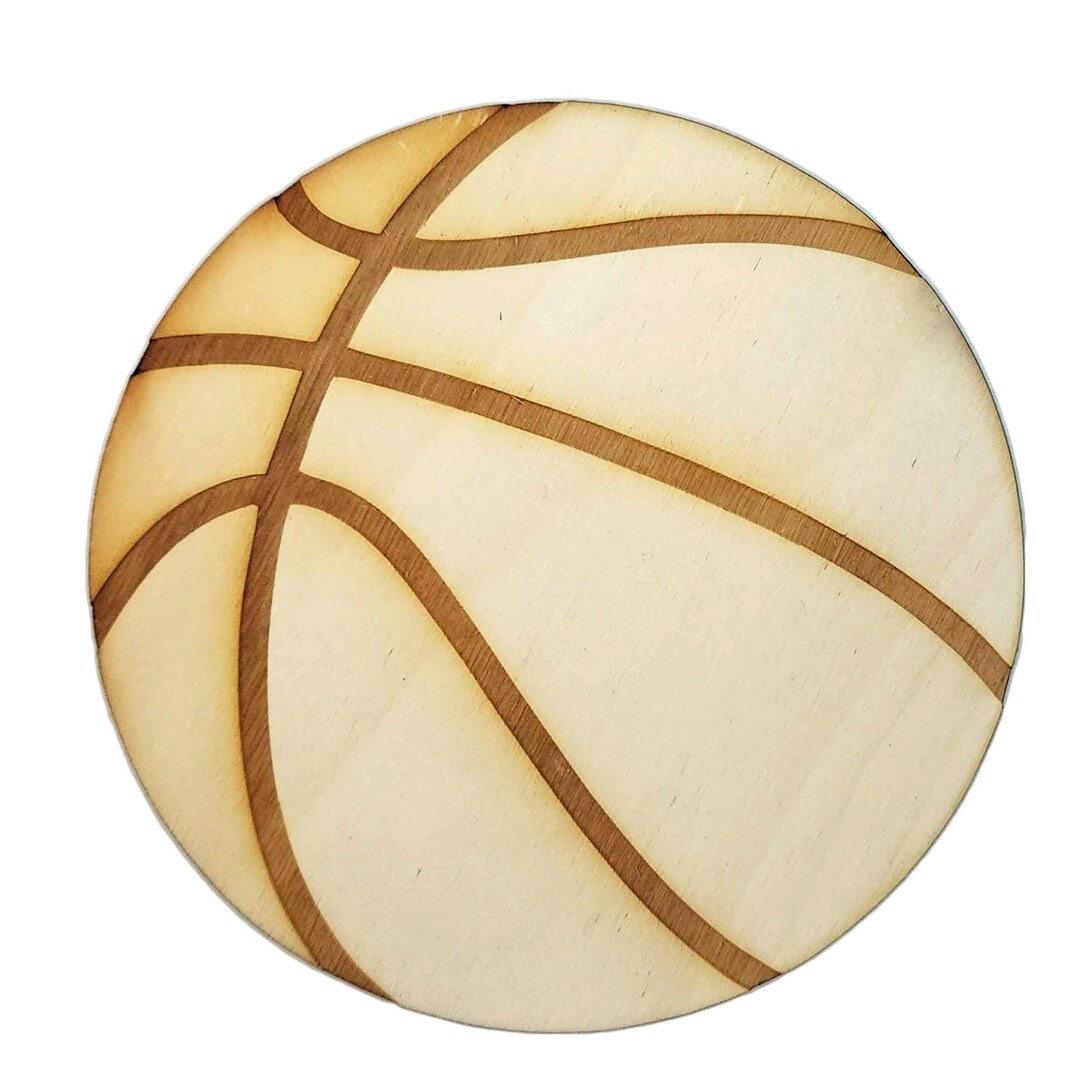 Laser Cut Basketball ~ Sports Cutout ~ 1/8'' Baltic Birch ~ Made in the ...