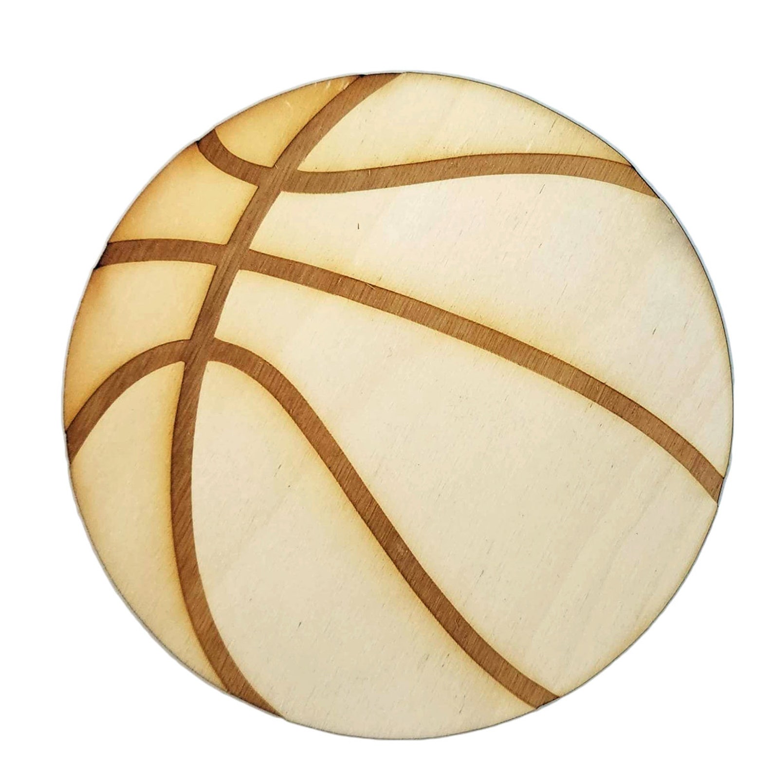 Laser Cut Basketball ~ Sports Cutout ~ 1/8'' Baltic Birch ~ Made in the ...