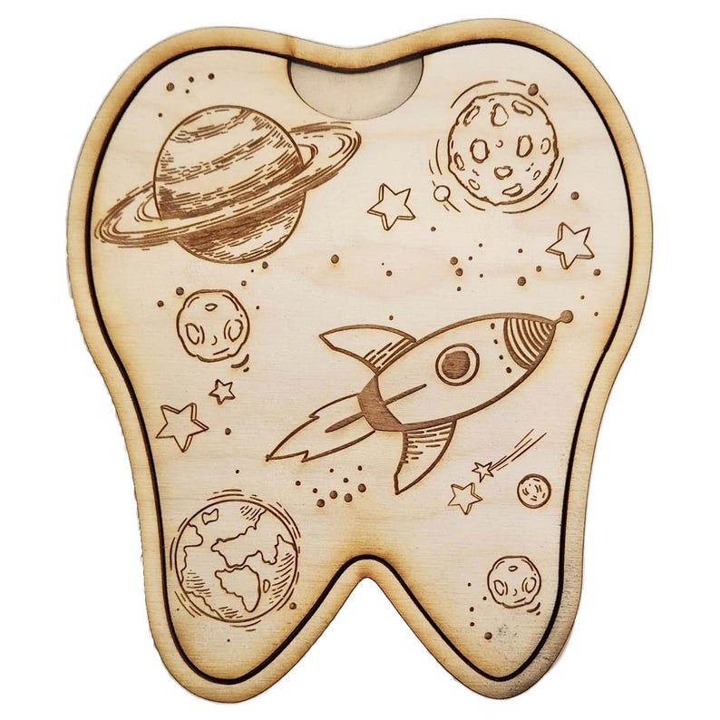 Laser Cut Tooth Box DIY Craft Kit - Unassembled - Tooth Fairy or Rocket ...