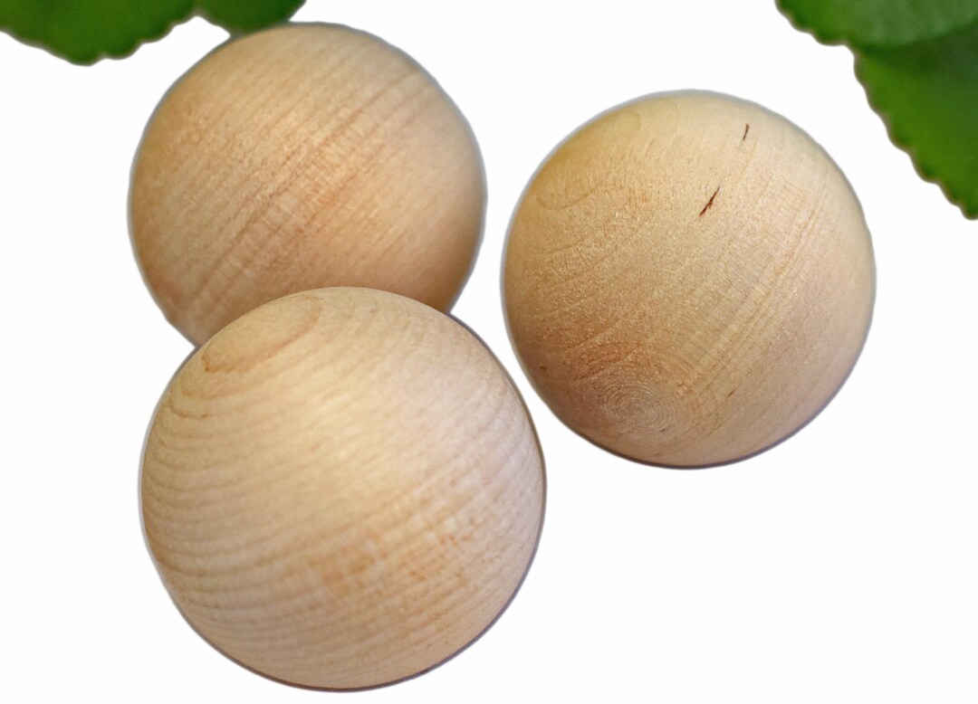 3/8'' Natural Birch Wooden Round Balls - Clayton's Wood Crafts - Etsy