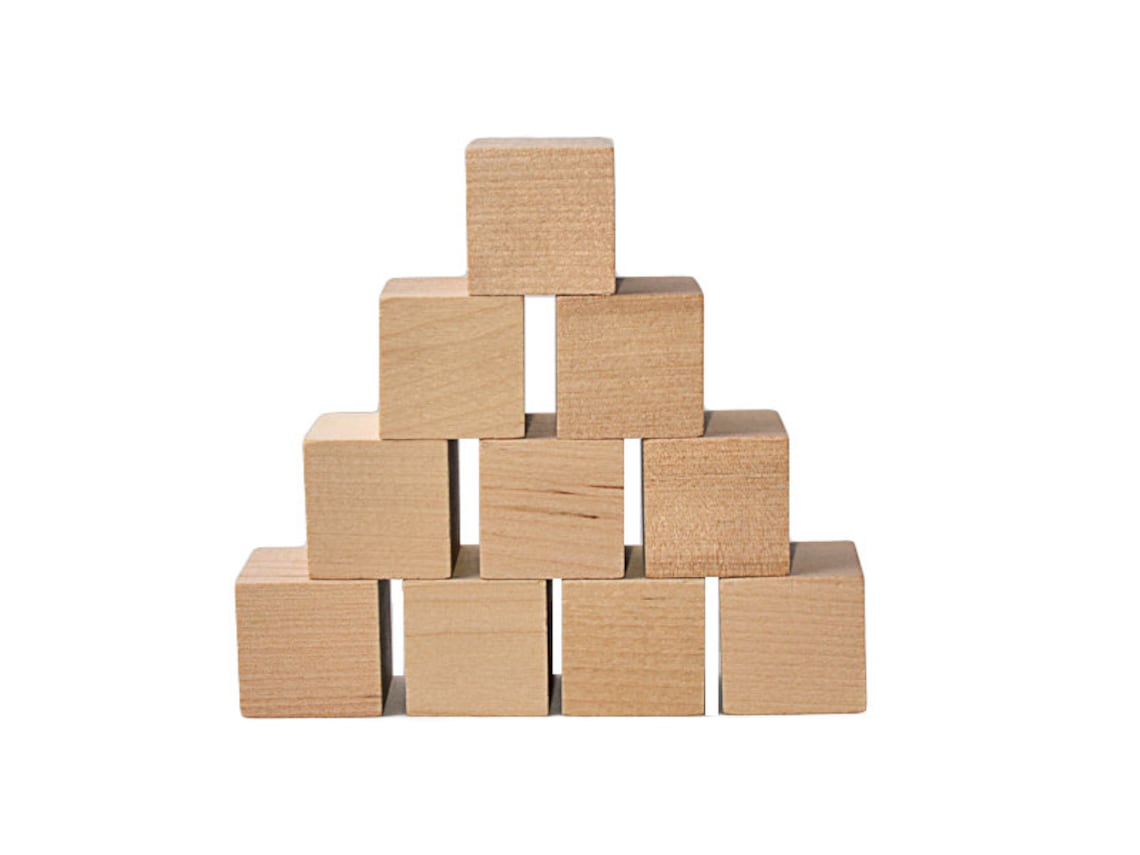 2'' Natural Birch Wooden Cubes & Blocks - Clayton's Wood Crafts - Etsy