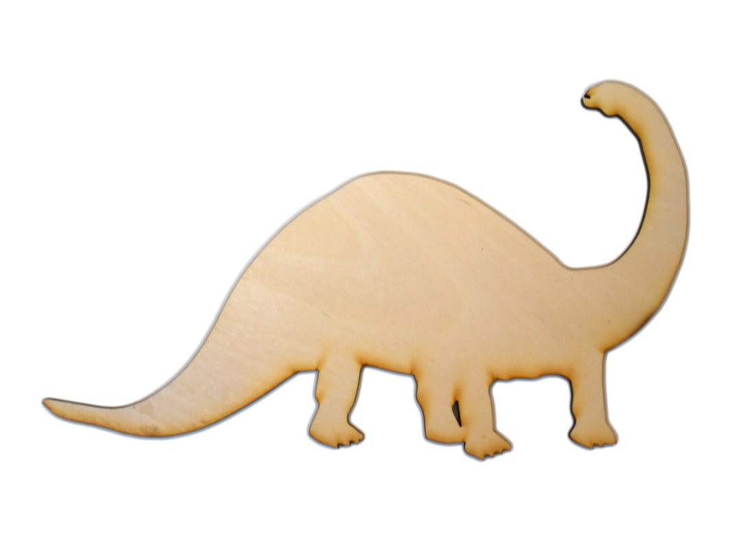 Laser Cut Brontosaurus ~ Dinosaur Cutout ~ 1/8'' Baltic Birch ~ Made in ...