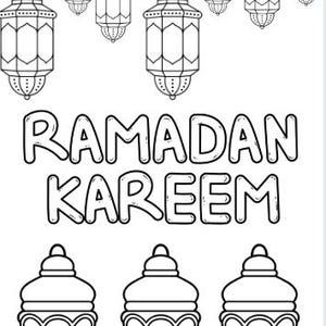 Ramadan Coloring Pages Bundle - Etsy
