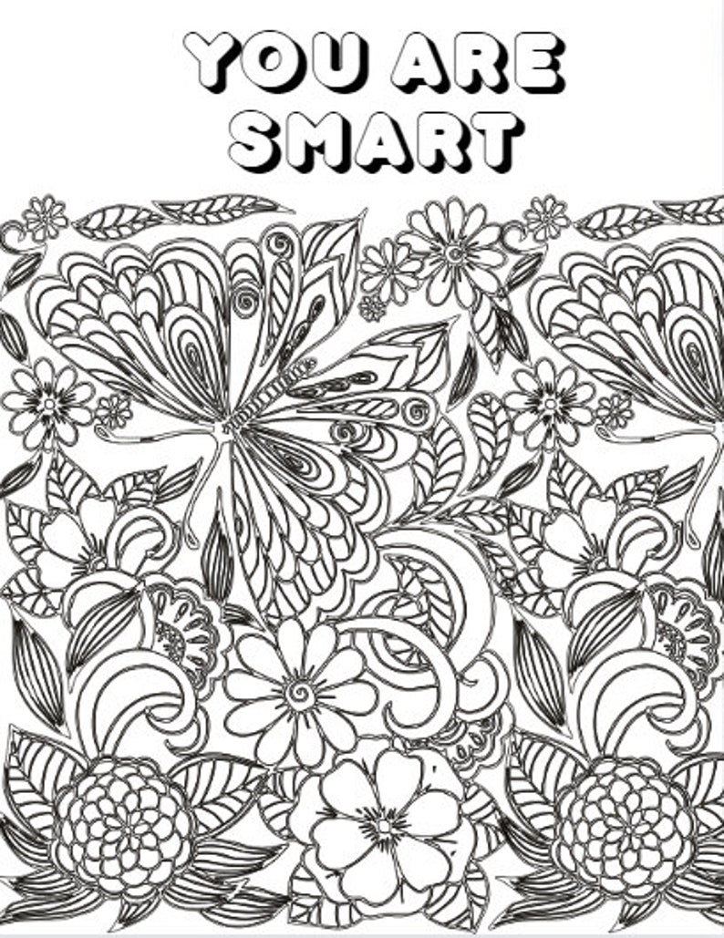 Positive Affirmation Coloring Sheets - Etsy