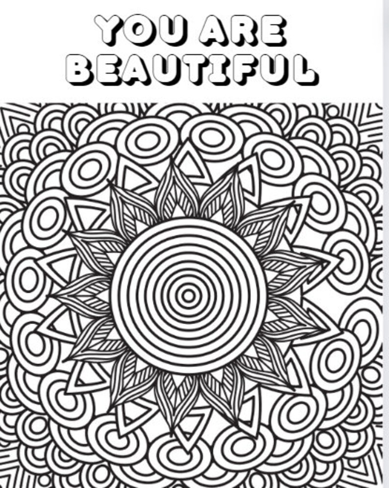 Positive Affirmation Coloring Sheets - Etsy