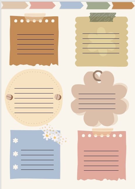 Editable Note Template - Etsy