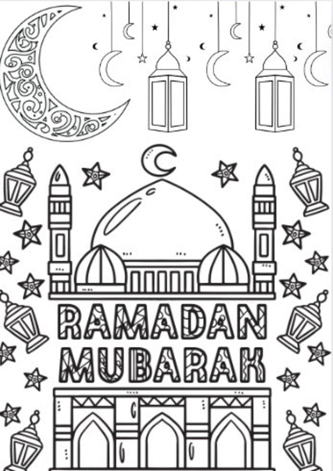 Ramadan Coloring Pages - Etsy