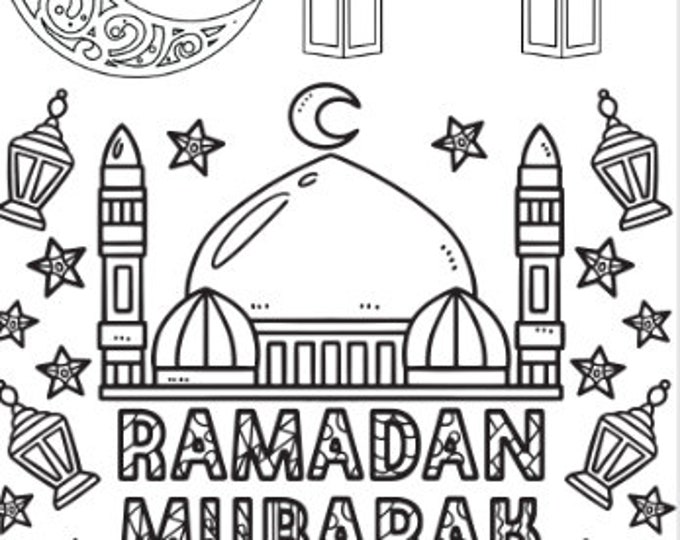 Ramadan Coloring Pages - Etsy Canada