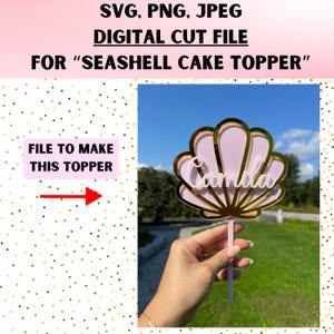 SEASHELL Cake Topper SVG Cut File - Etsy Australia