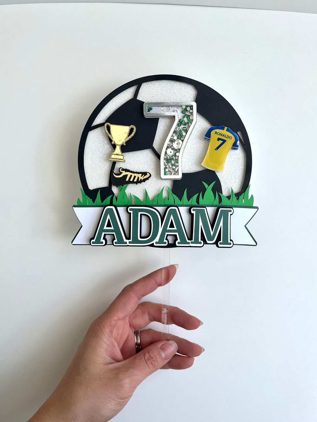 Soccer Cake Topper Cristiano Ronaldo Cake Decor Fifa World Cup Football ...