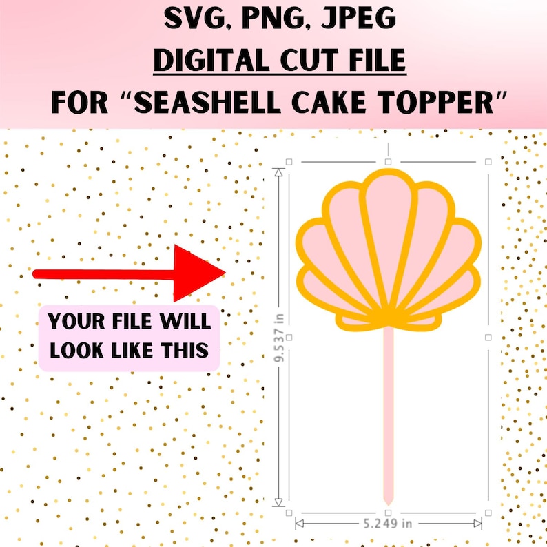 SEASHELL Cake Topper SVG Cut File - Etsy Australia