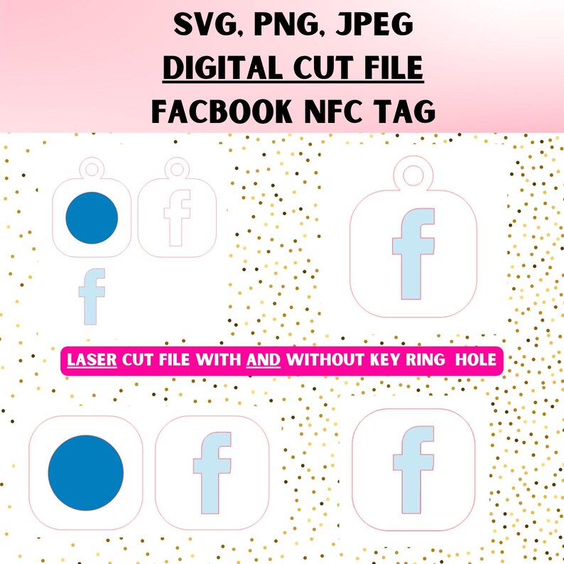 FACEBOOK NFC Tag SVG | Digital Cut File | Smart | Tap - Etsy