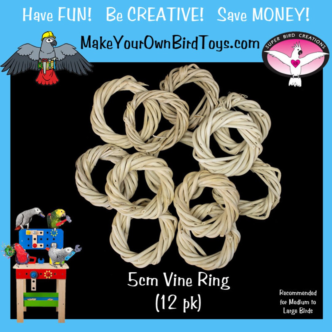 Natural Vine Rings (12pk) – DIY Bird & Small Animal Toy Parts - Etsy