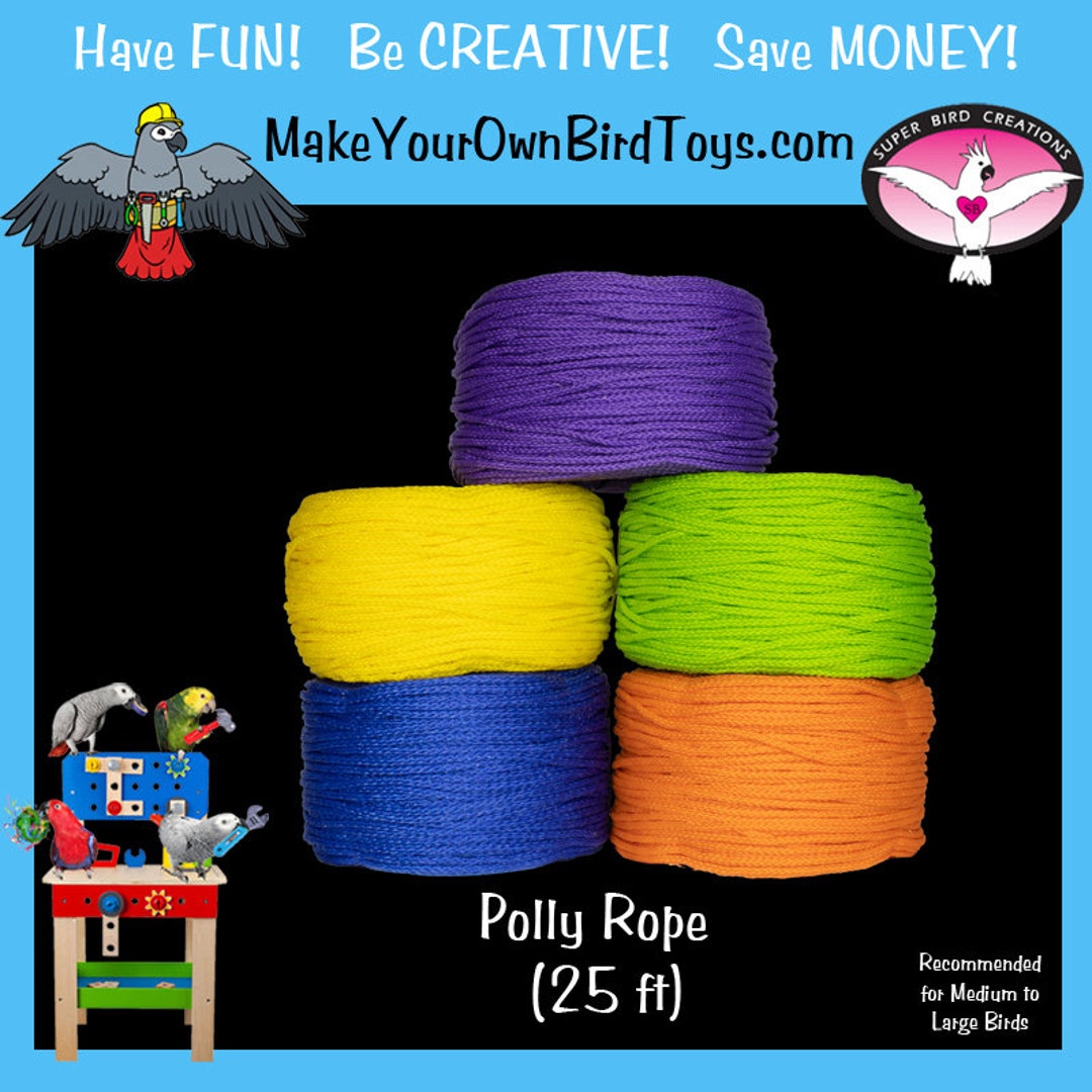 Colorful Polly Rope (25ft) – Bird & Sugar Glider Toy Parts - Etsy
