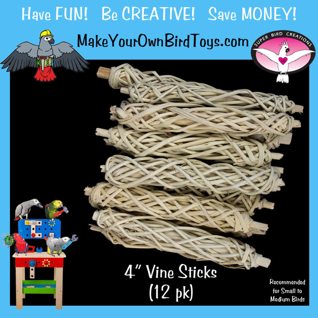 4 Vine Sticks 12 Natural Bird Toy Parts/rabbit - Etsy