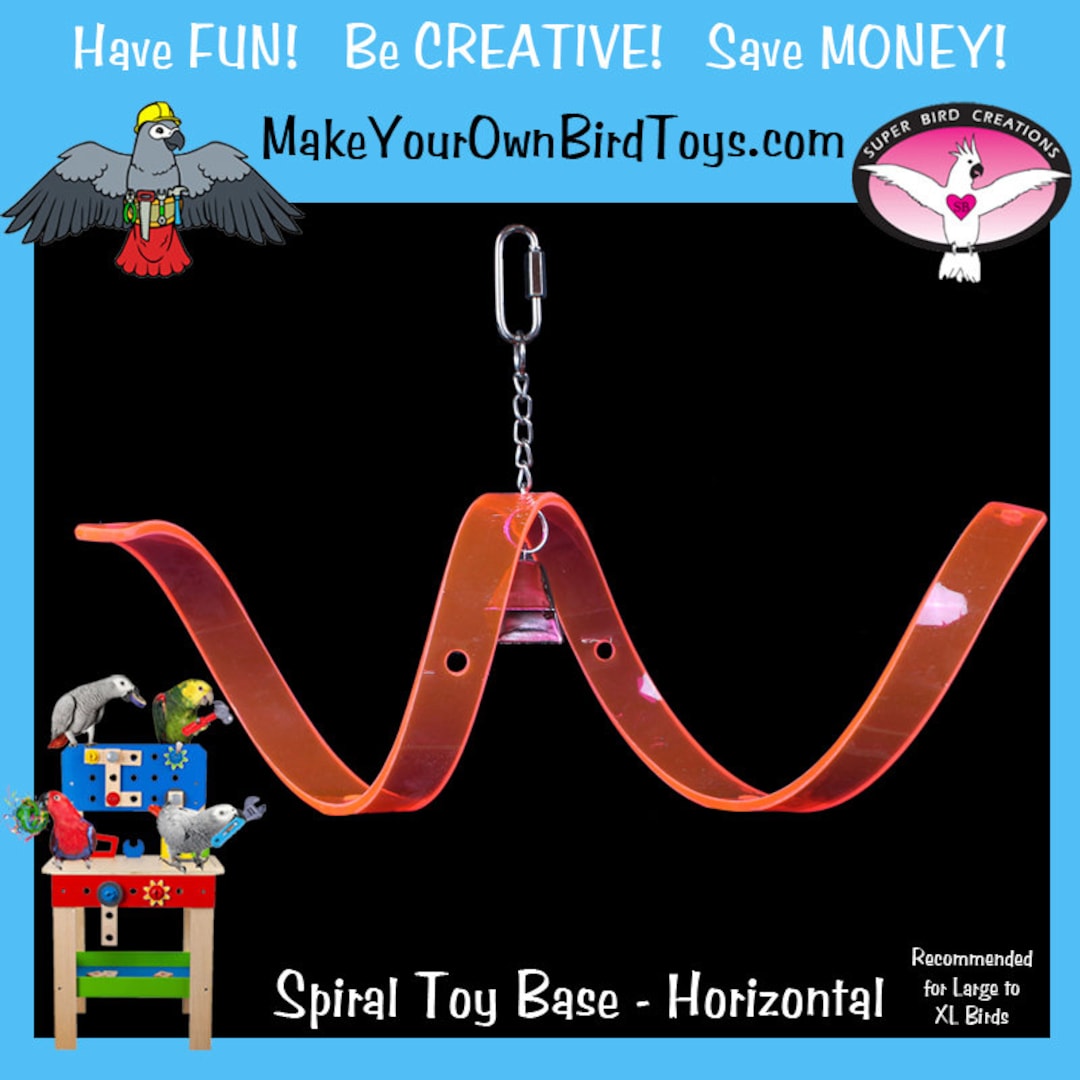 Acrylic Spiral Bird Toy Base - DIY Parrot & Sugar Glider Toy - Etsy