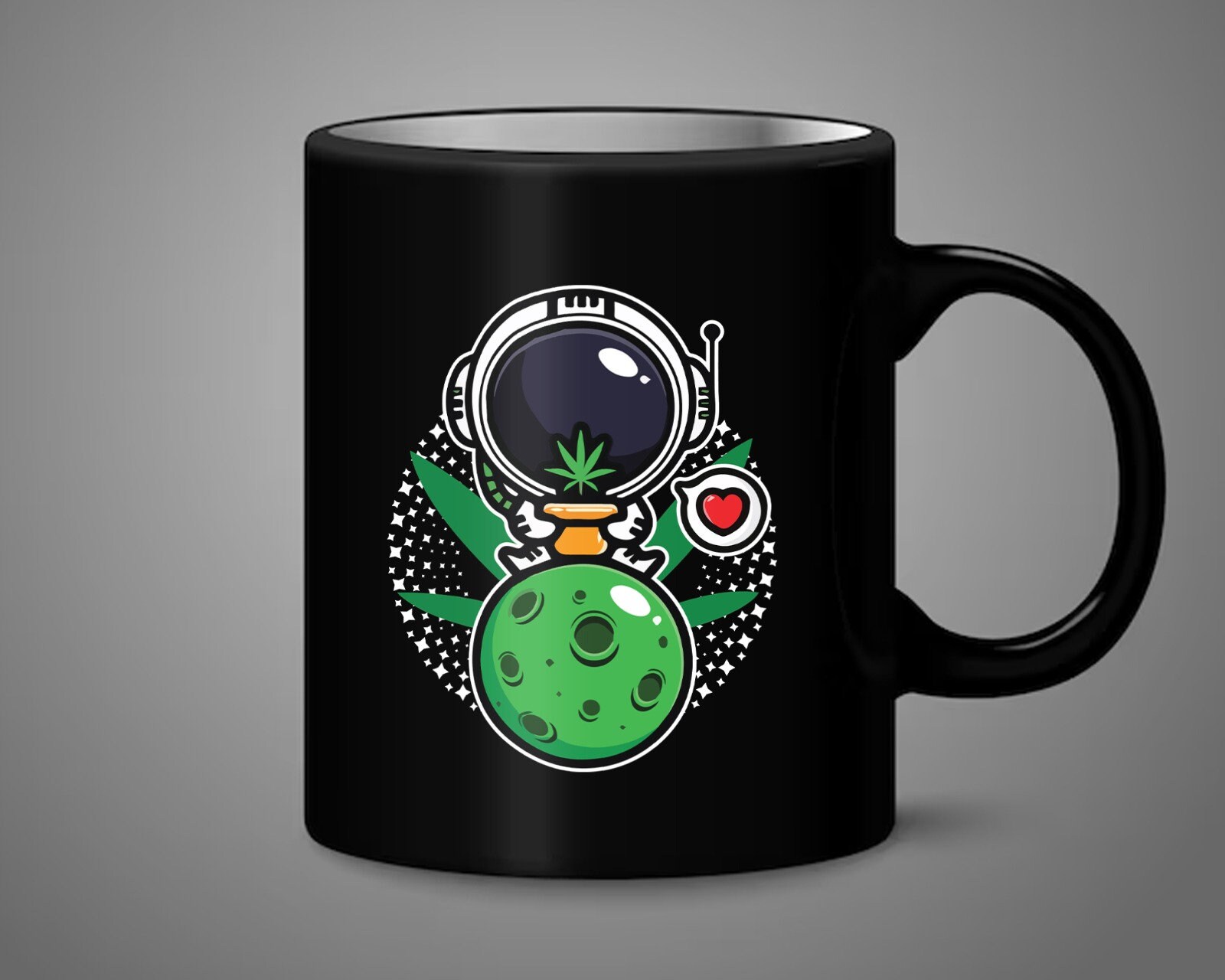 Astronaut on Weed-adorned Green Planet Astronaut Stoner Sticker Weed ...