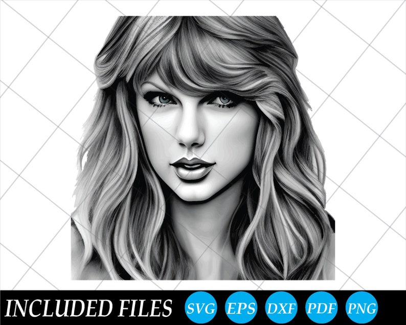 Taylor Swift Hyper Realistic and Detailed Vector Art Taylor Swift PNG ...