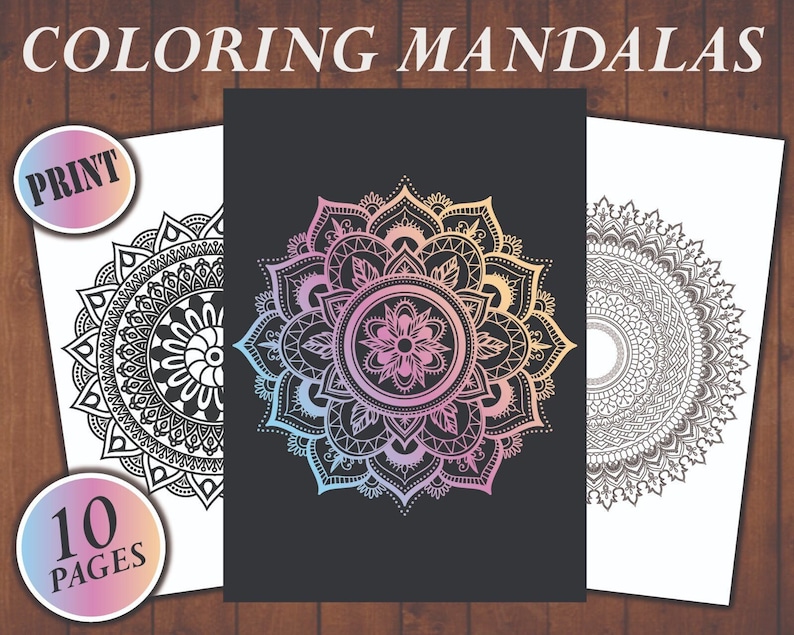 10 Relaxing Mandala Coloring Pages for Teens and Adult Intricate ...