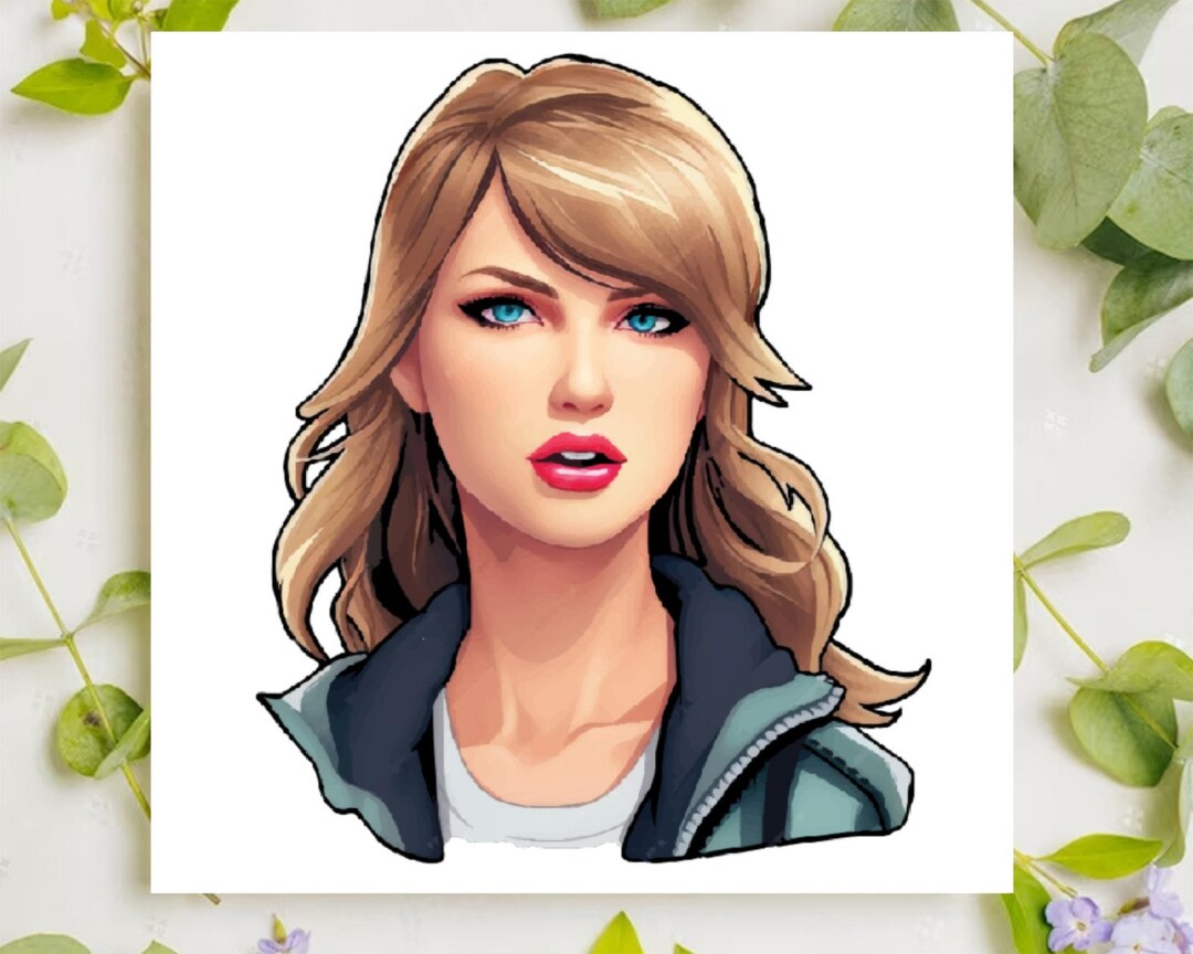 Taylor Swift Stickers in Cartoon Illustration Style Taylor - Etsy