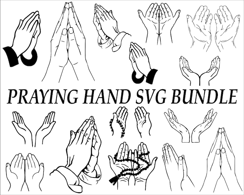 Manos orando Svg Png Diseño para impresión de camisa Ideal para ...