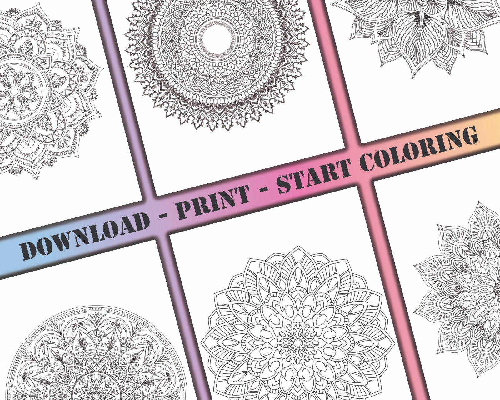 10 Relaxing Mandala Coloring Pages for Teens and Adult Intricate ...