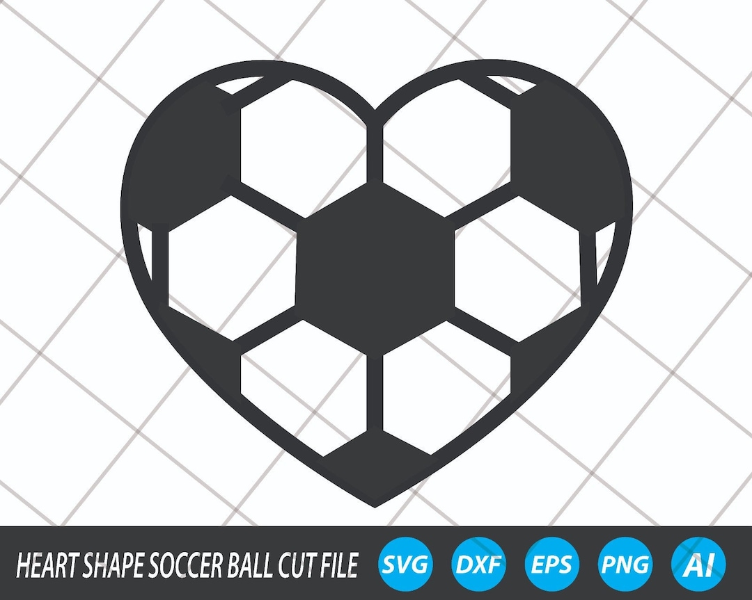 Heart Shape Football Soccer Lovers Football Heart Icon Heart Football ...
