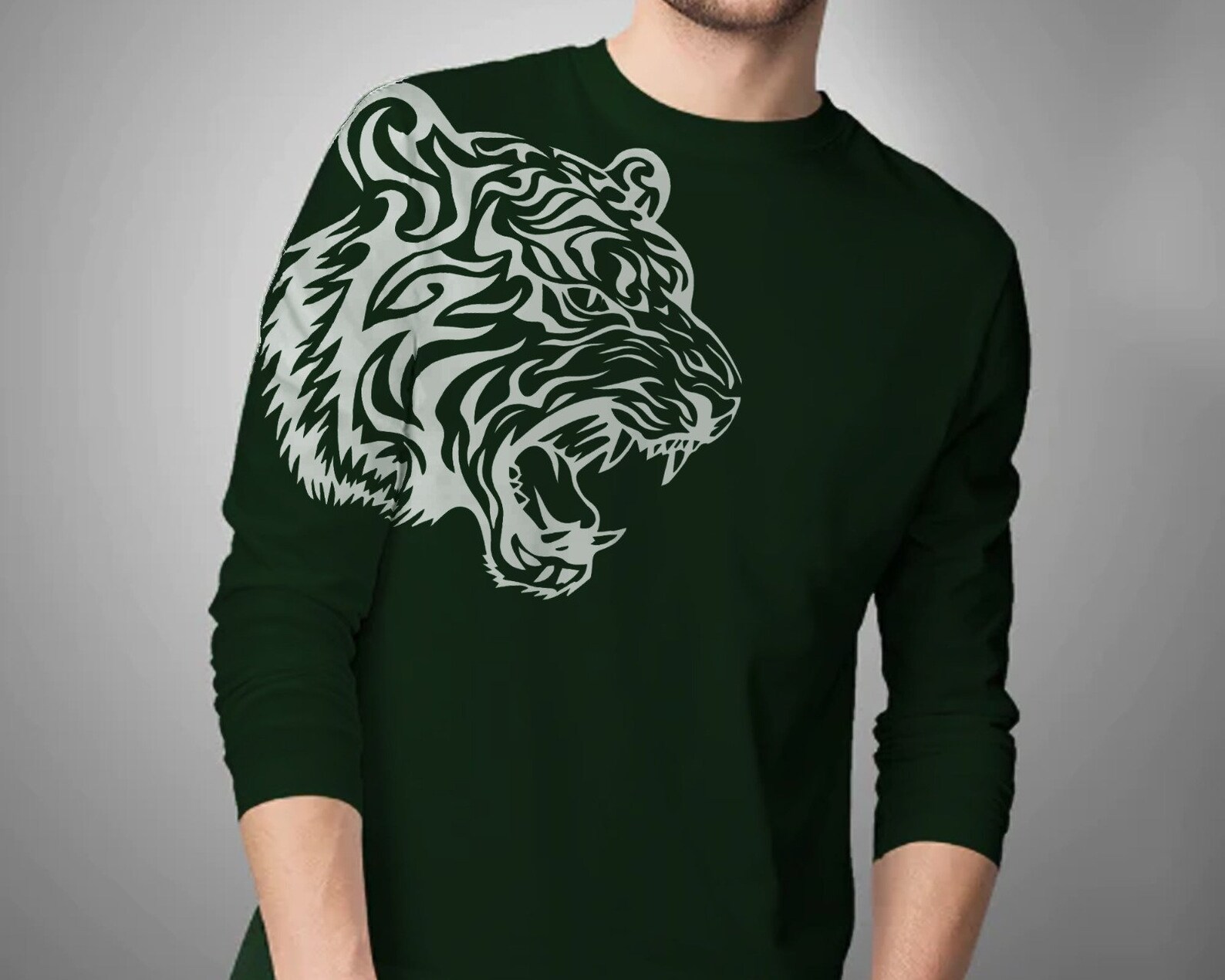 Tiger Head SVG Temporary Tattoo 3D Black Tiger Tattoo Sticker - Etsy