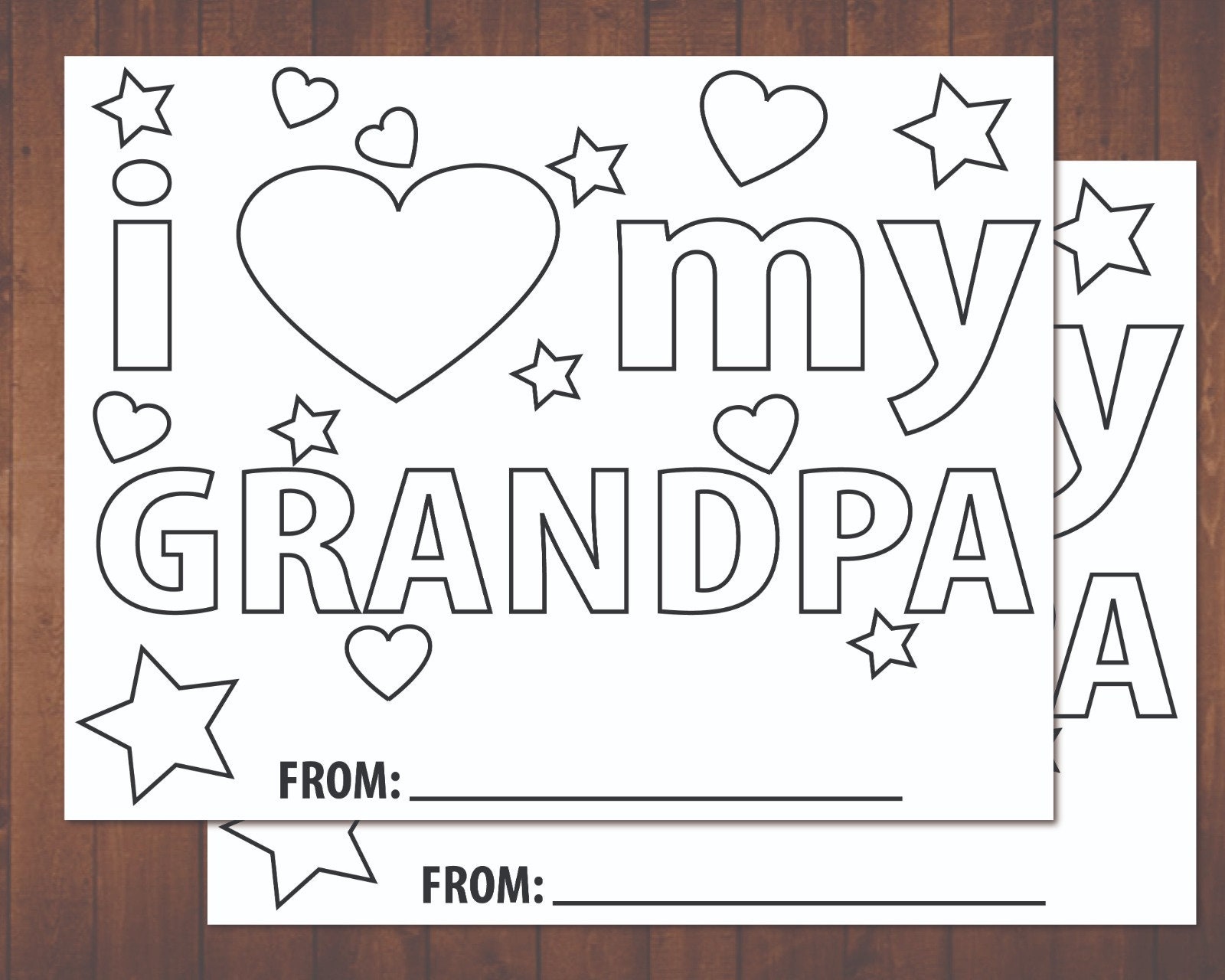 All About My Grandpa Day Bundle Cards, Fill in the Blank for Kids ...