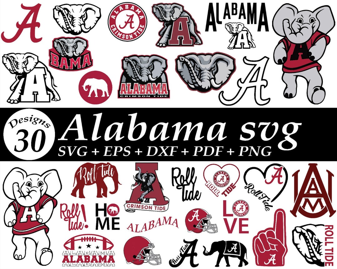 Alabama Bundle SVG College Football Svg Crimson Tide State - Etsy