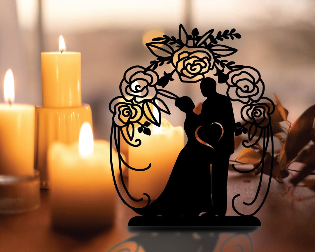 Wedding Laser Cut SVG Bride and Groom SVG Newlyweds Svg Married Couple ...