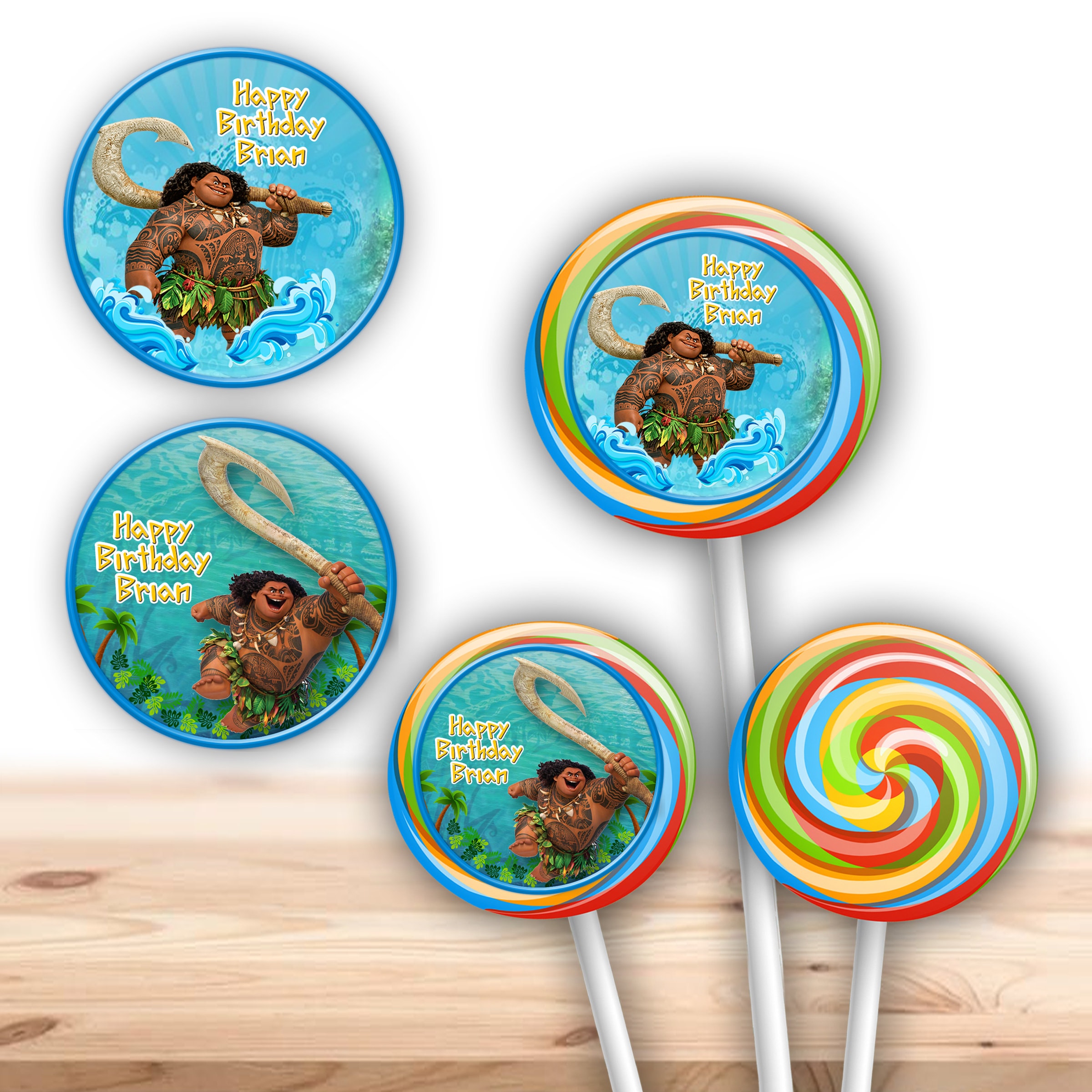 Maui Round Stickers Instant Download Editable With Corjl - Etsy