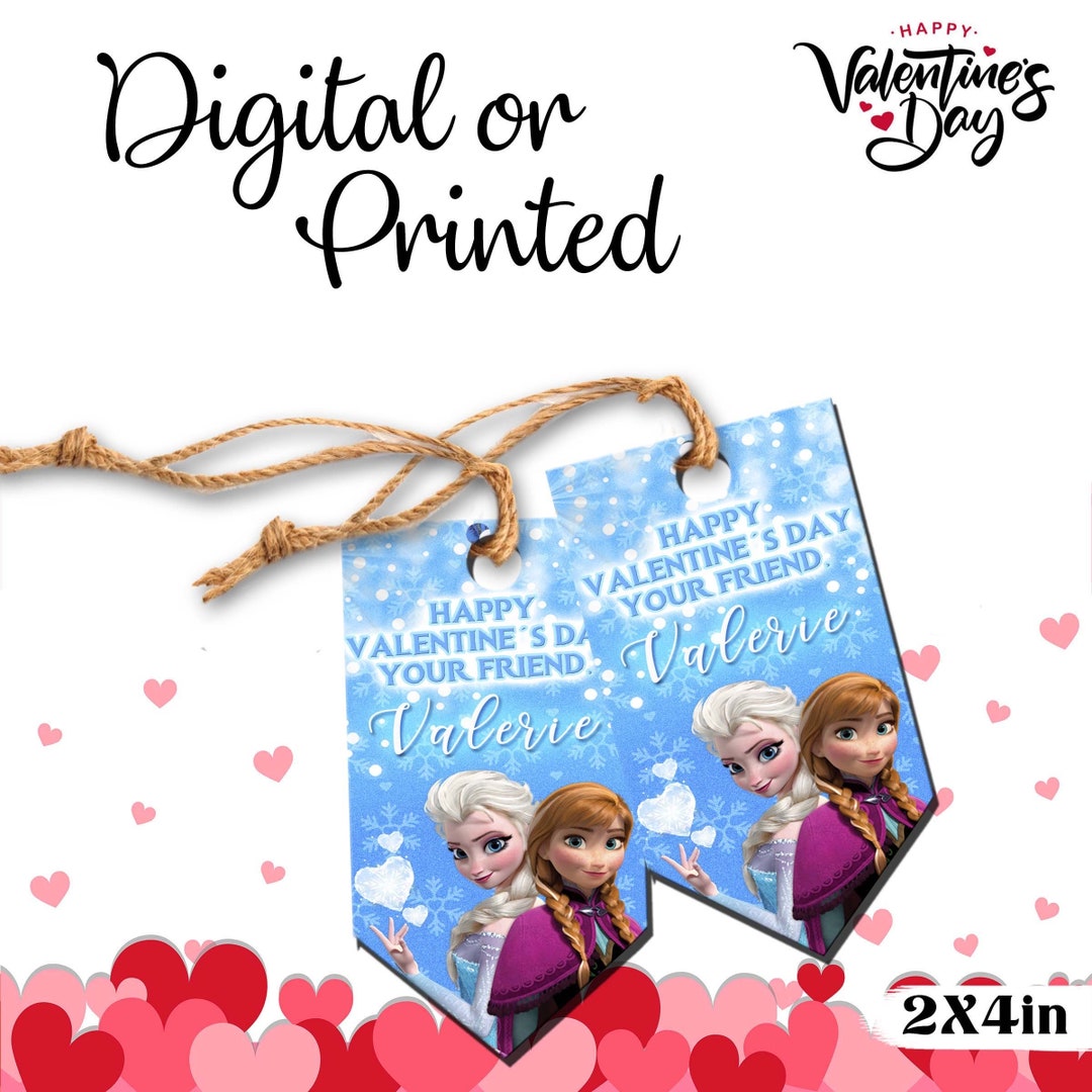 Frozen Valentine’s Day Gift Tags - Digital or Printed - Etsy