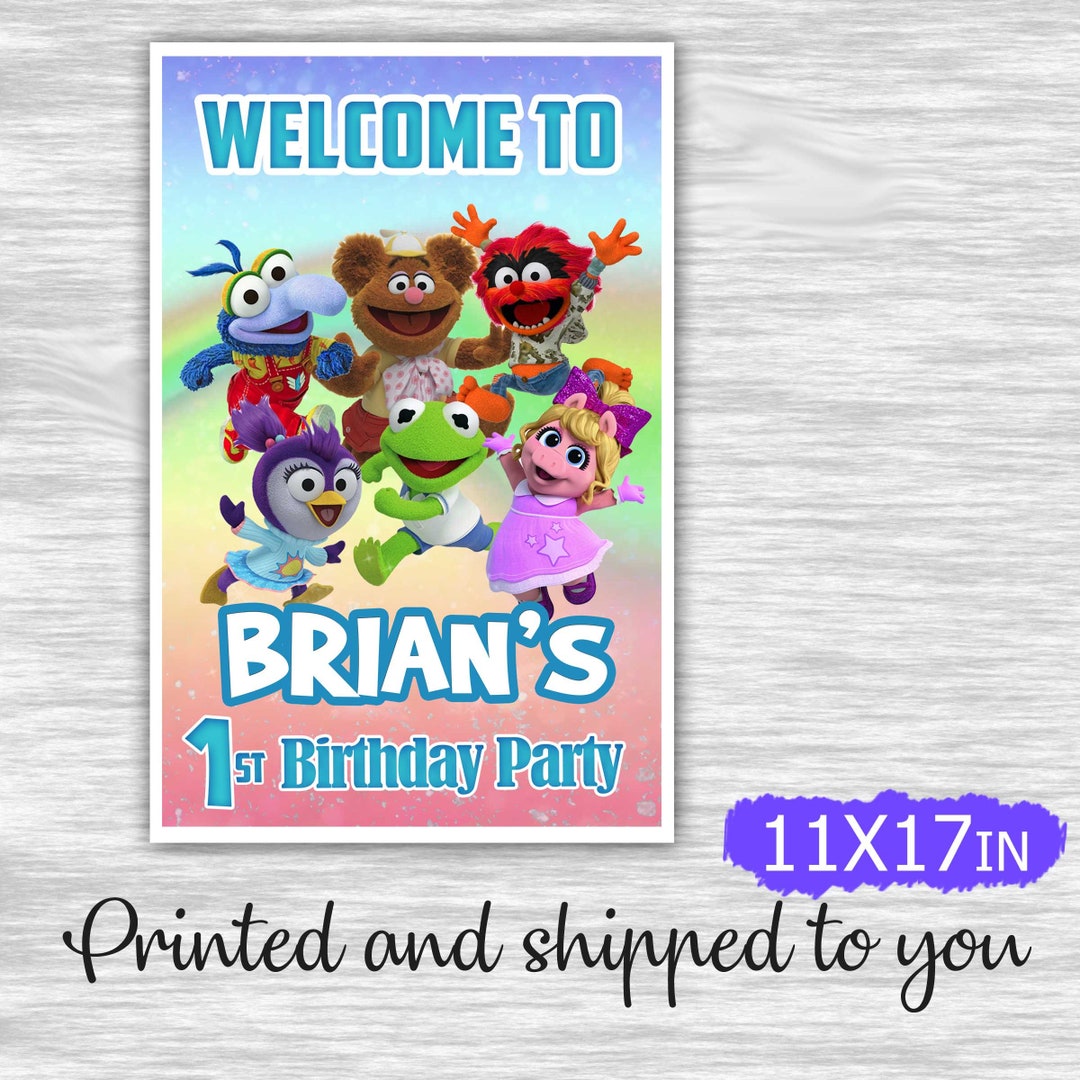 Muppet Babies Welcome Sign for Birthday Party Wall Door Decor ...