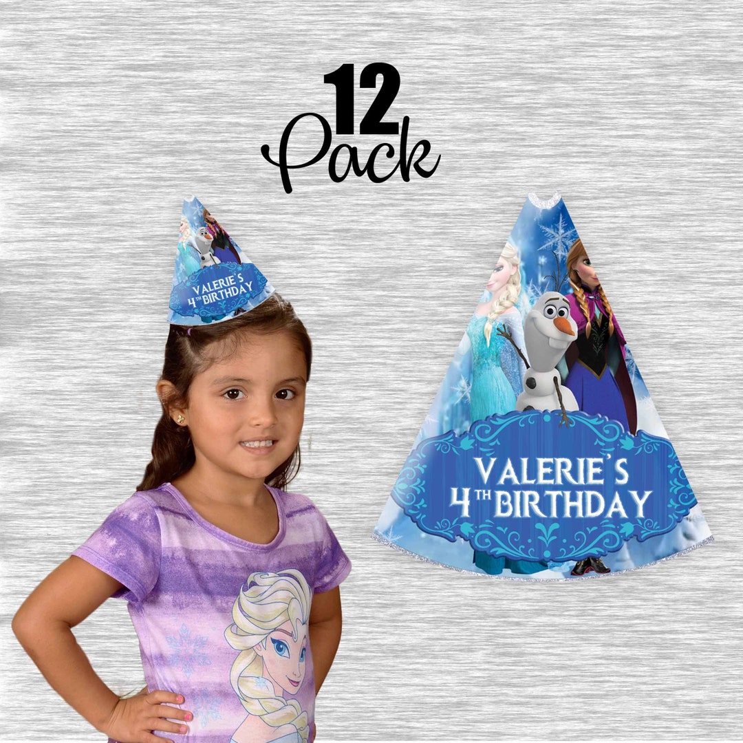 Frozen Party Hats for Kids Birthday Favor - 12pack Customized - Etsy
