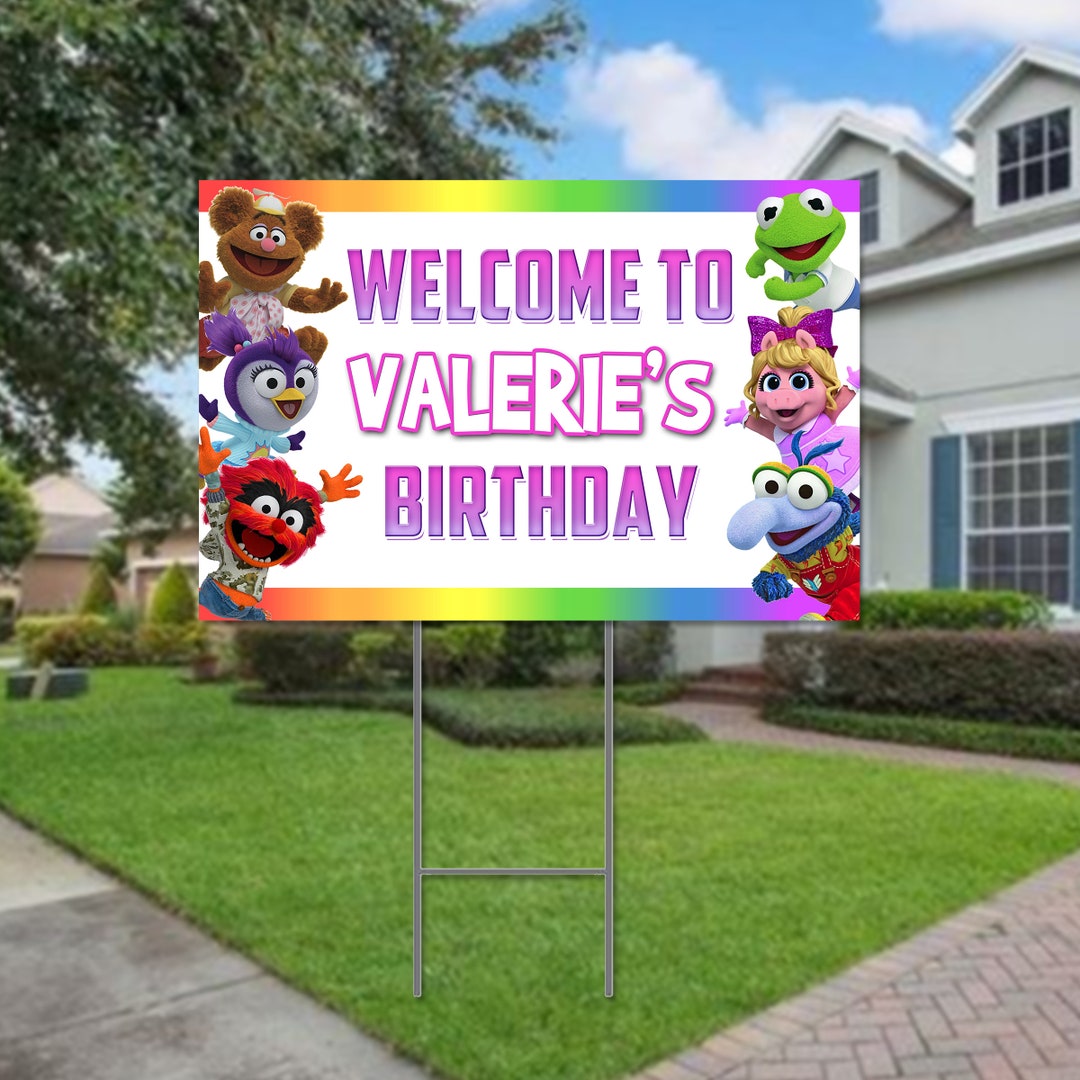 Muppet Babies Yard Sign for Birthday Party Decor Weatherproof Stake ...